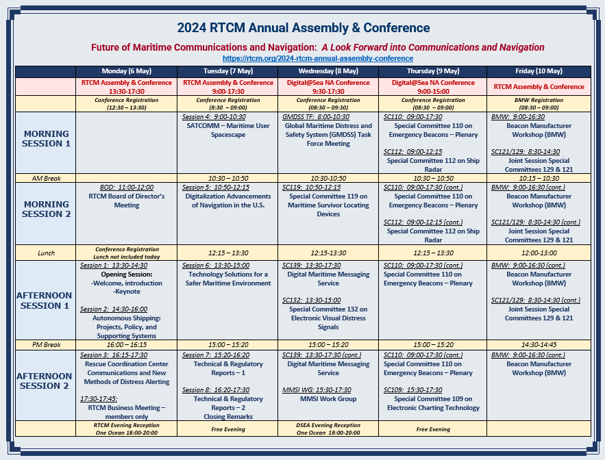 2024 RTCM Conference PROGRAM